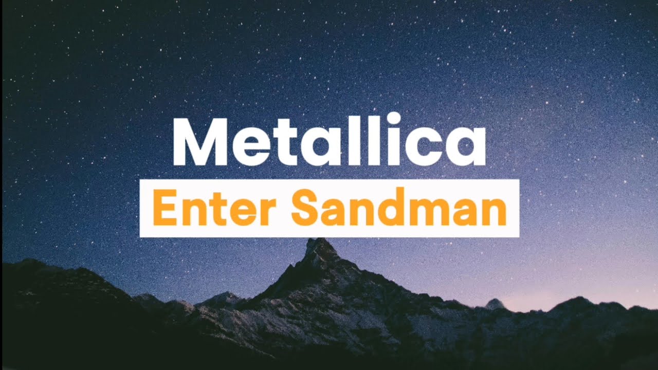 Metallica - Enter Sandman lyrics song - YouTube