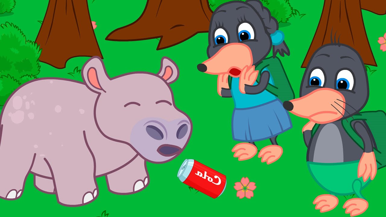 Benny Mole and Friends - Hippo Drank Coca Cola Cartoon for Kids - YouTube