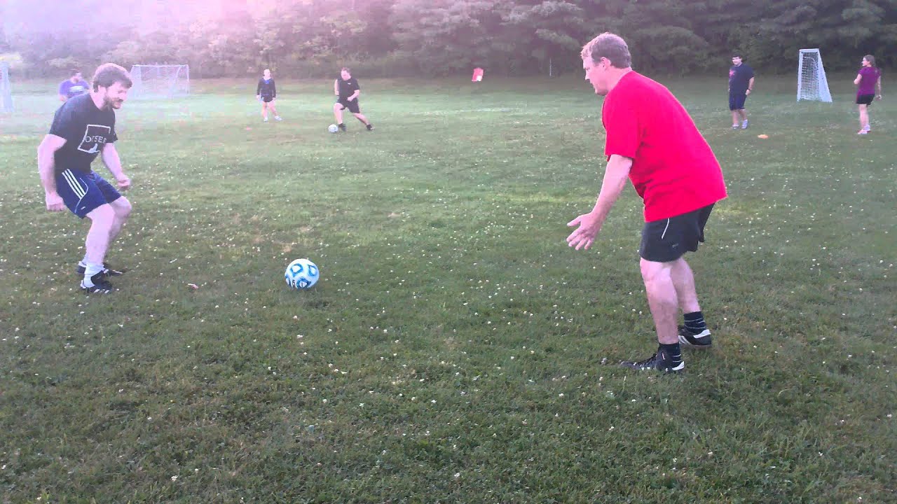 Passing and receiving give and go drill - 2 balls - YouTube
