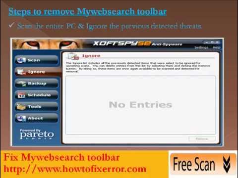 Remove Mywebsearch toolbar - YouTube