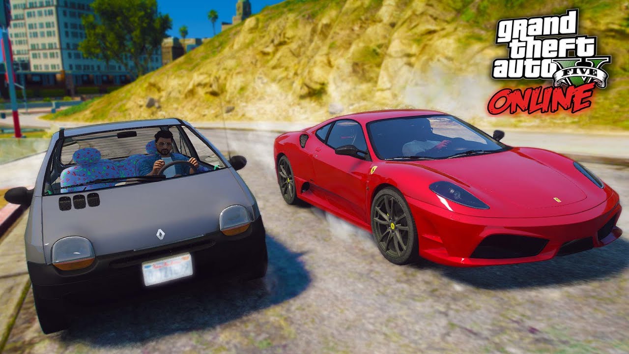 ¡TWINGO VS FERRARI! TIRADERA EPICA | GTA V MODS - YouTube