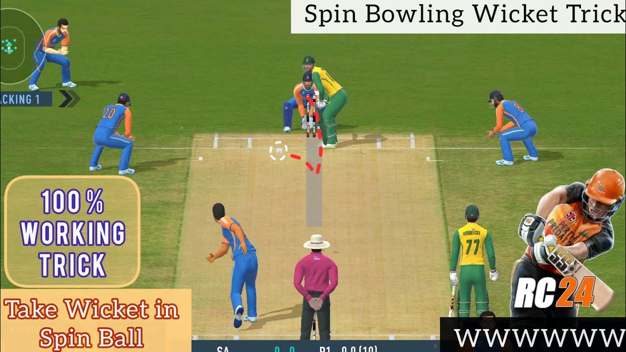 Spin Ball Wicket Taking Trick 💯 | Real Cricket 24 Bowling Tips | RC24 ...