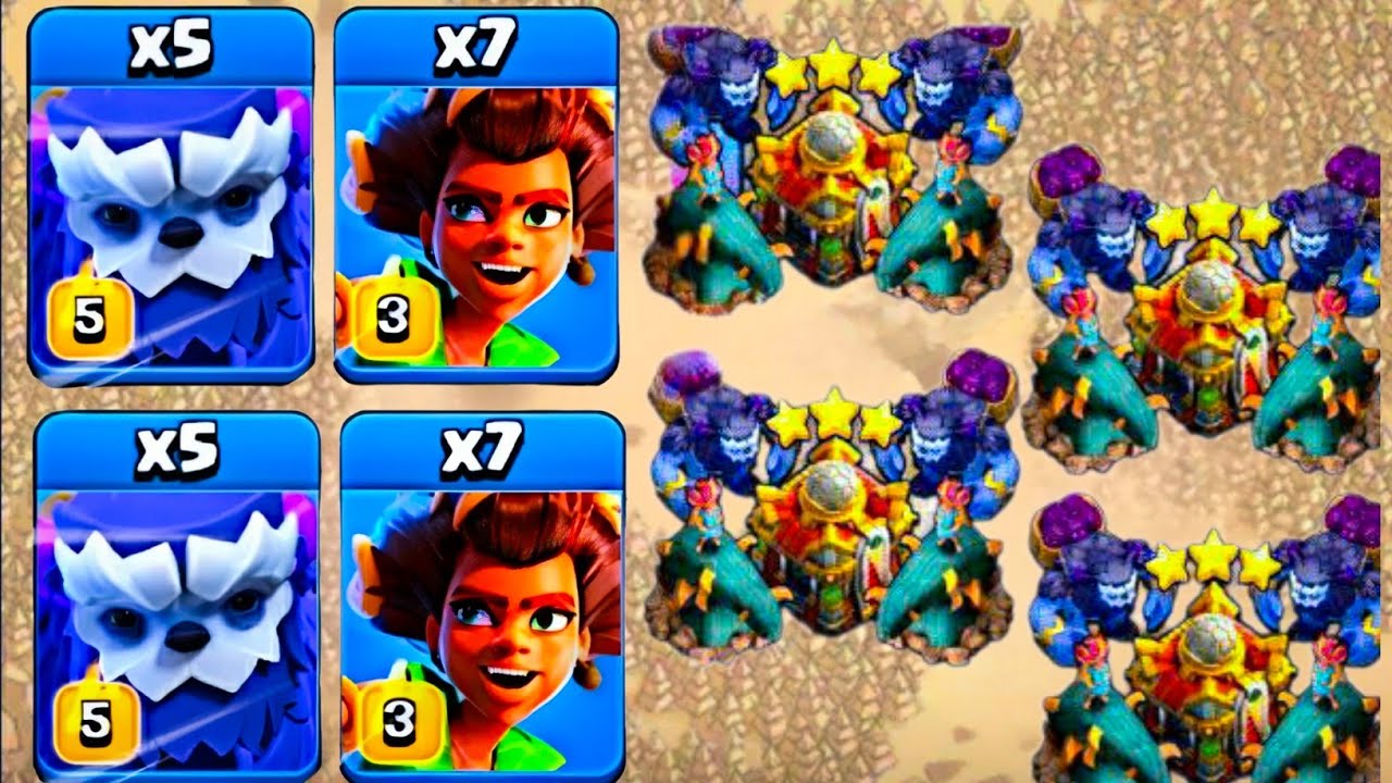 TH16 NEW ATTACK STRATEGY! Root Rider With Yeti : CLASH OF CLANS | BEST ...