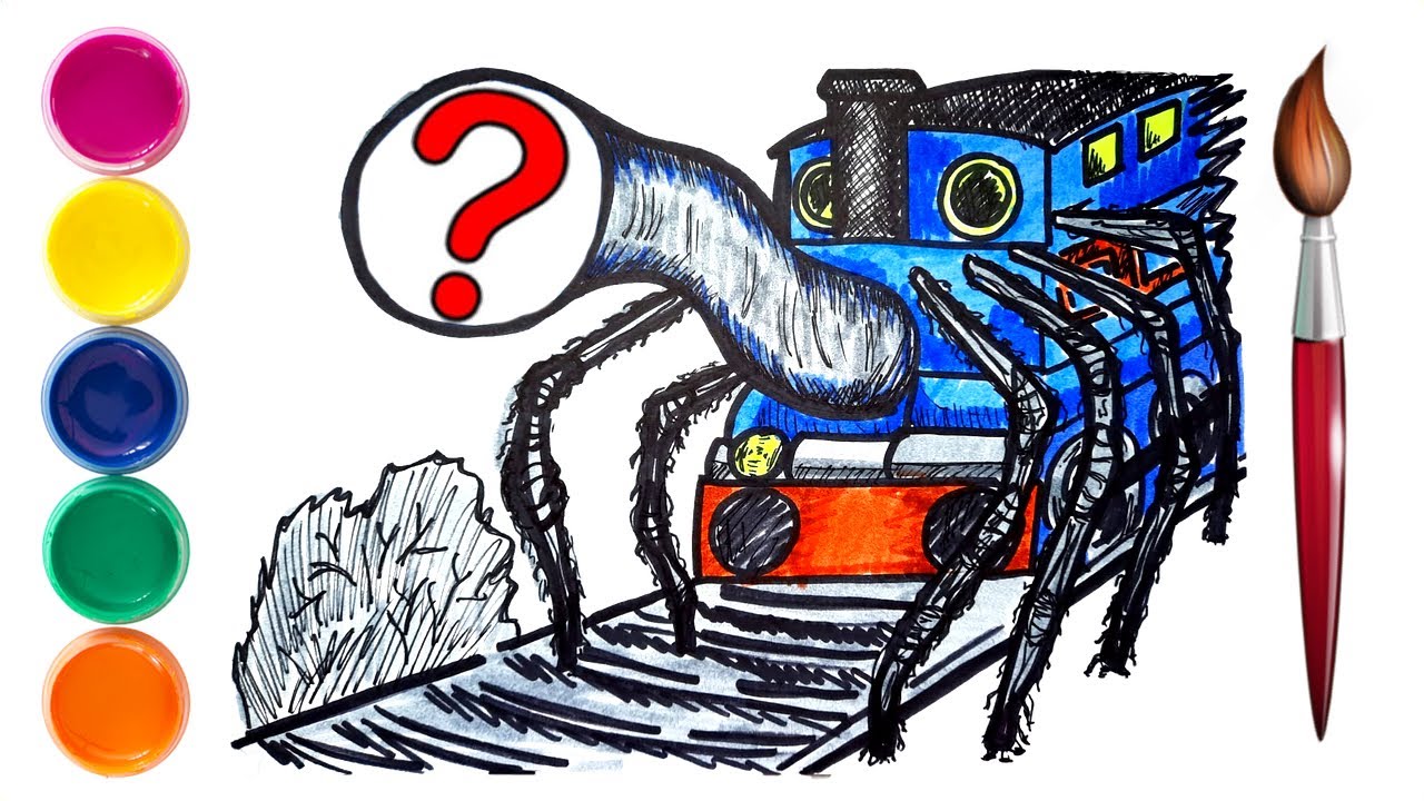 How to draw TRAIN EATER Tomas EXE - YouTube