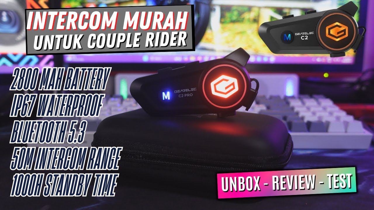 INTERCOM Bajet Untuk Couple Rider - Gearelec C2 Pro - YouTube