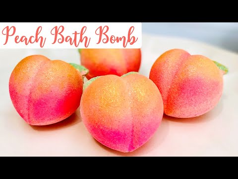 How To Make A Sparkling Peach Bath Bomb! - YouTube