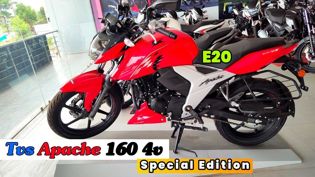 TVS Apache 160 4v E20 Red Colour 2023 Model Review | पूरी जानकारी इस ...