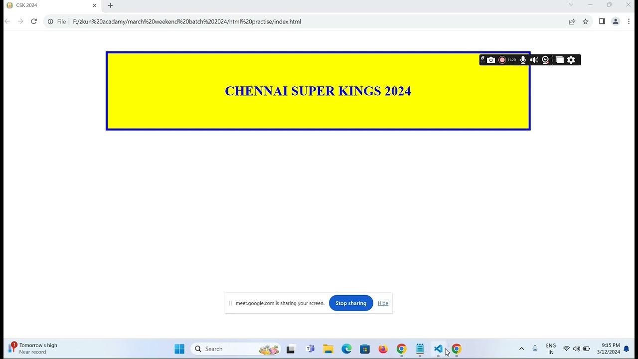 HTML & CSS CLASS 3 -PART 2 #html #css #beginners #tamil #freshers #2024 #basic - YouTube