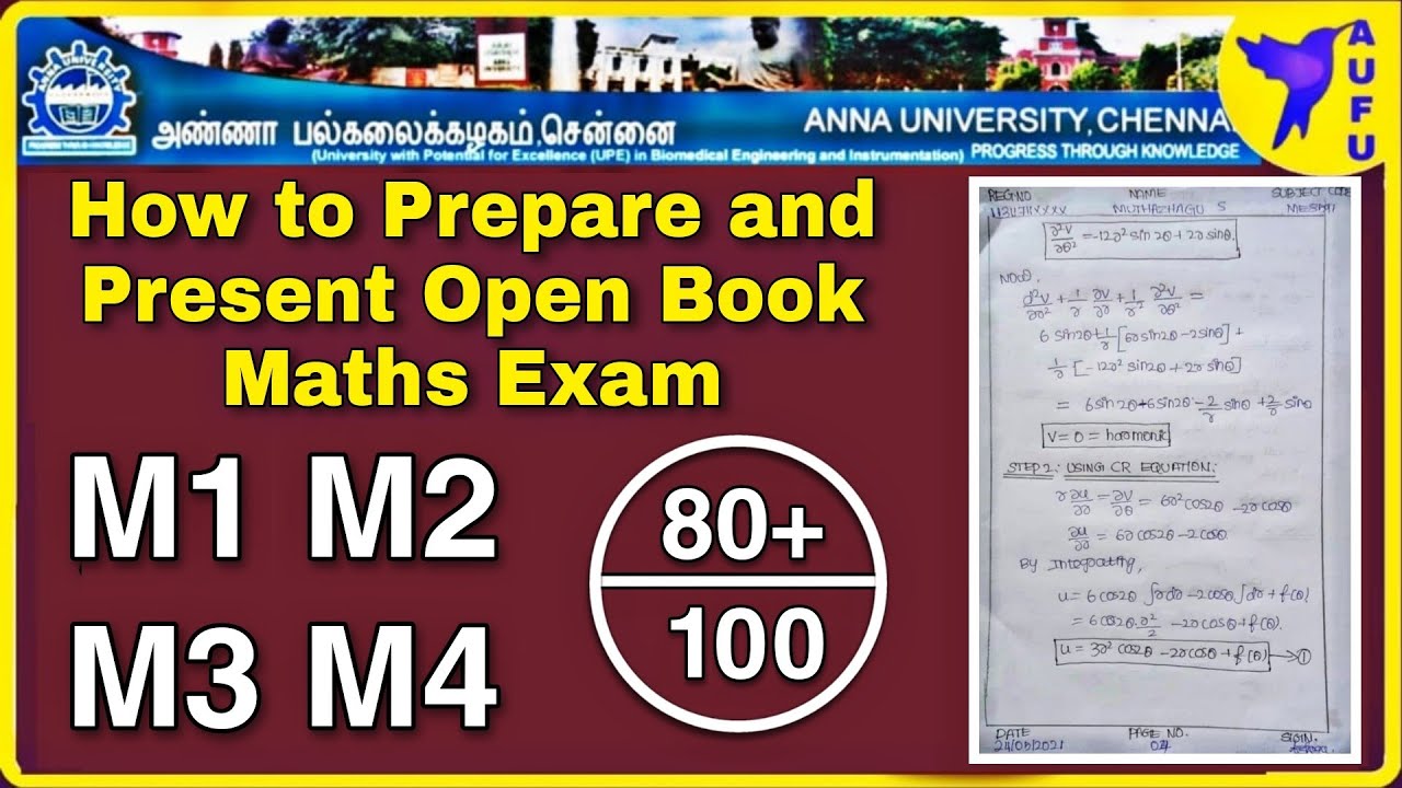 How to prepare and present maths in open book exam for all universities ...