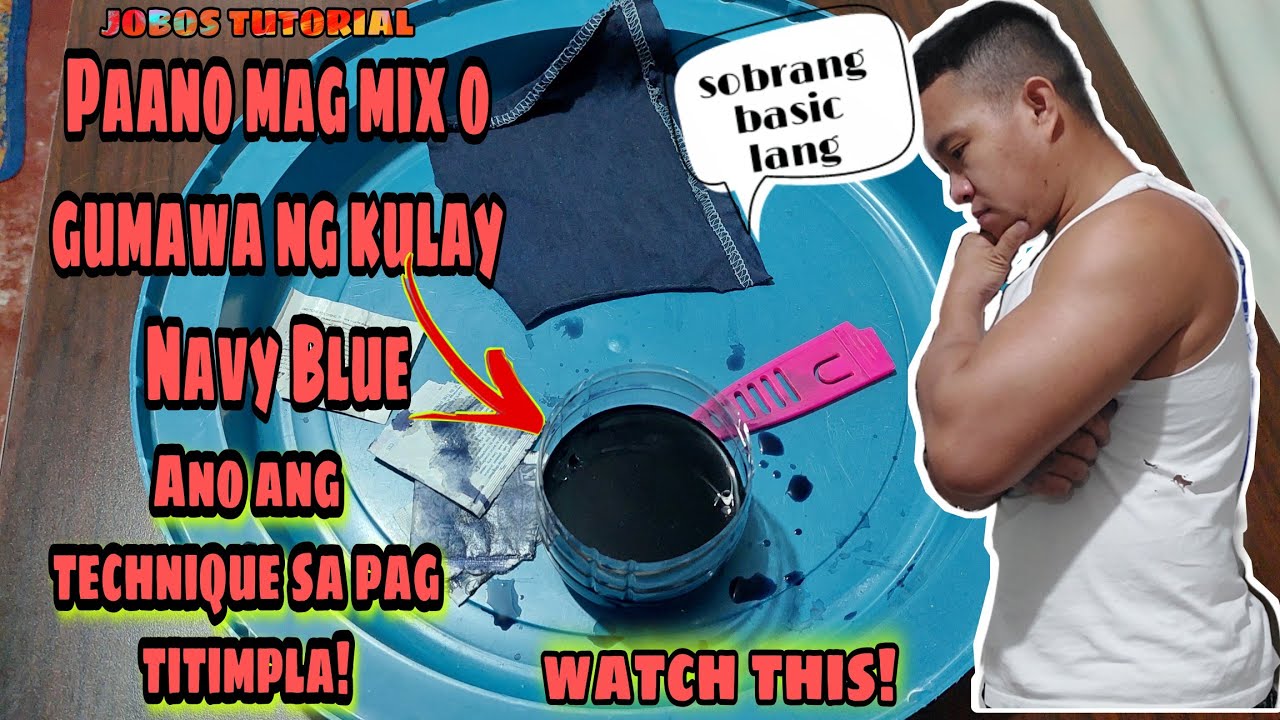 PAANO MAG MIX O MAG TIMPLA NG KULAY NAVY BLUE / Ronnel's TV #KAjobos ...