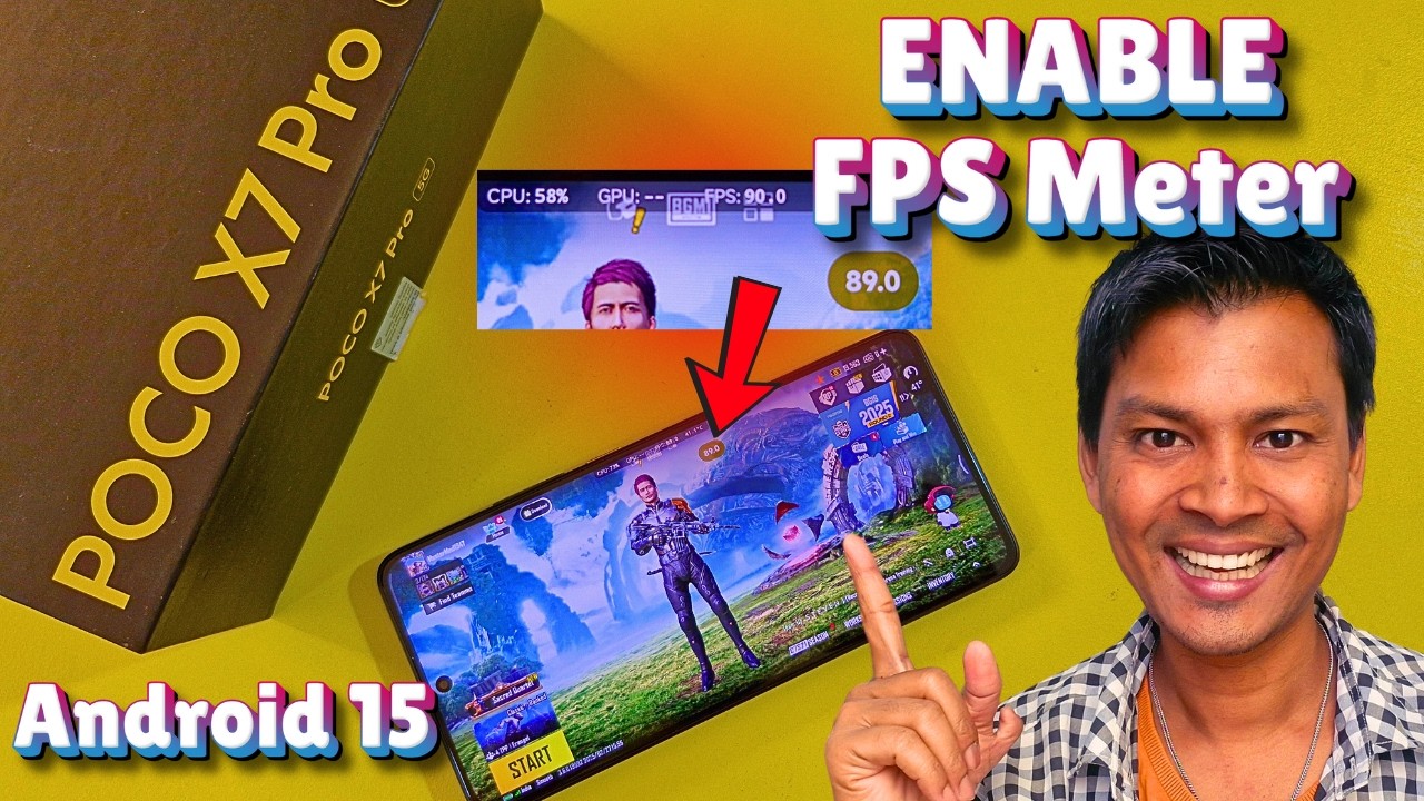 HOW TO ENABLE FPS METER IN POCO X7 PRO Android 15 - Live FPS Free No ...
