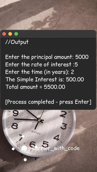 Calculate simple Interest in c programming language 🧑‍💻 C tutorial 🧑‍🏫#shorts #shortsvideo # ...