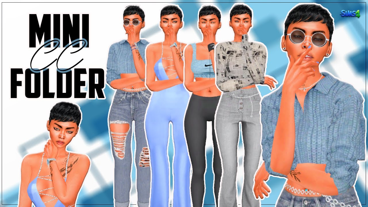 The Sims 4||Urban Outfits Lookbook || Sim & CC Folder Download - YouTube
