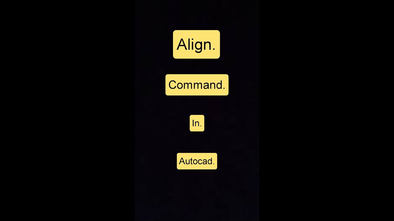 Align command in AutoCAD. - YouTube
