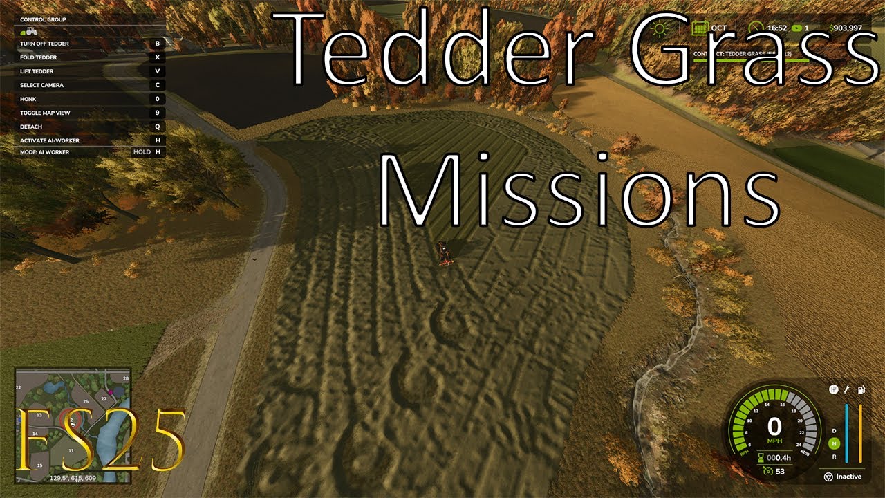 FS25 How to do the Tedder Grass Missions - YouTube