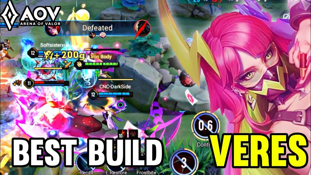 AOV : VERES GAMEPLAY | BEST BUILD - ARENA OF VALOR LIÊNQUÂNMOBILE ROV COT - YouTube