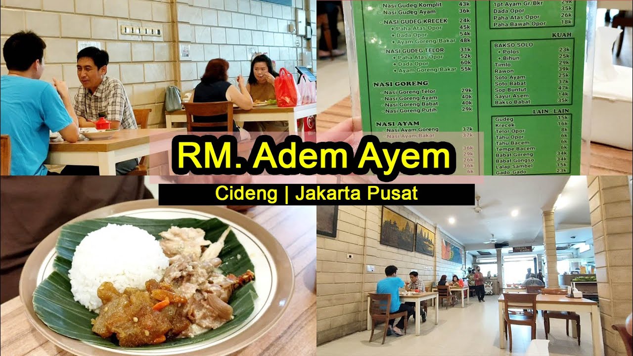 RM Adem Ayem Jakarta Pusat (Mei 2021) Simple Review Beberapa Menu Saja ...