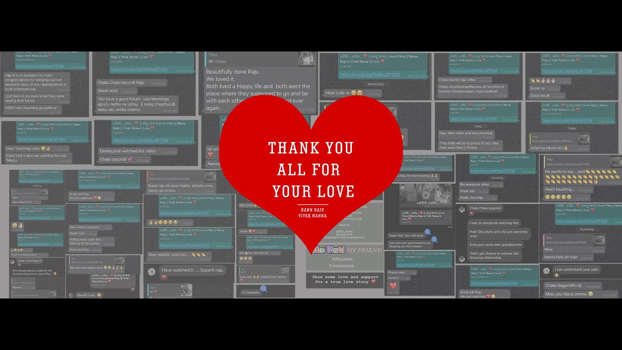 Thank you for all your Love ️ || AvvA Films || Nanna Raju || Vivek ...