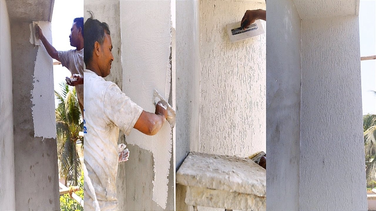 Berger Rustic Texture Design Out Side || exterior texture design - YouTube