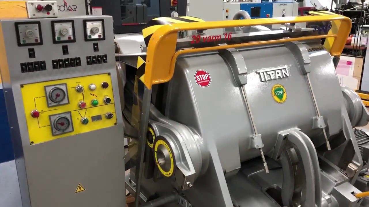 Die cutting machine Erba Titan Model 3 - YouTube