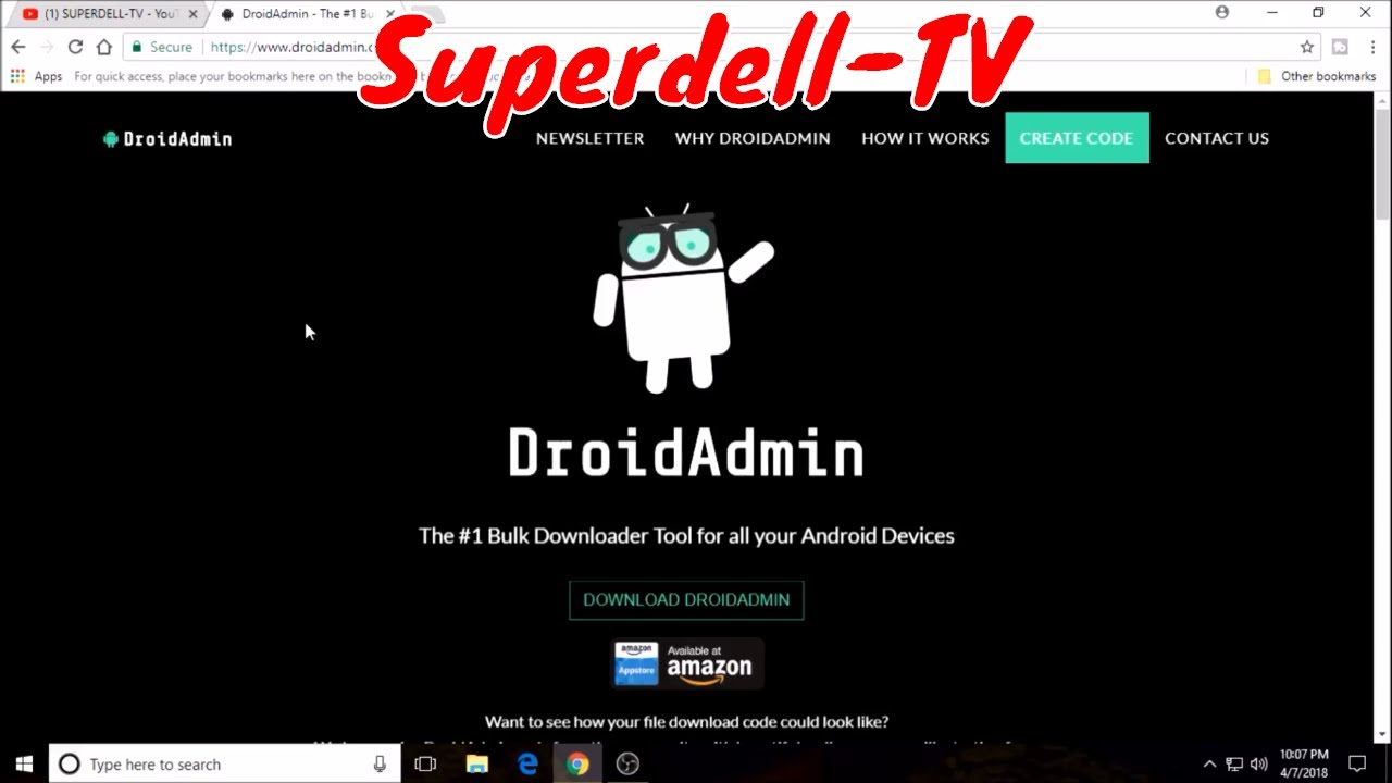 Install Droid Admin and get your codes here - YouTube