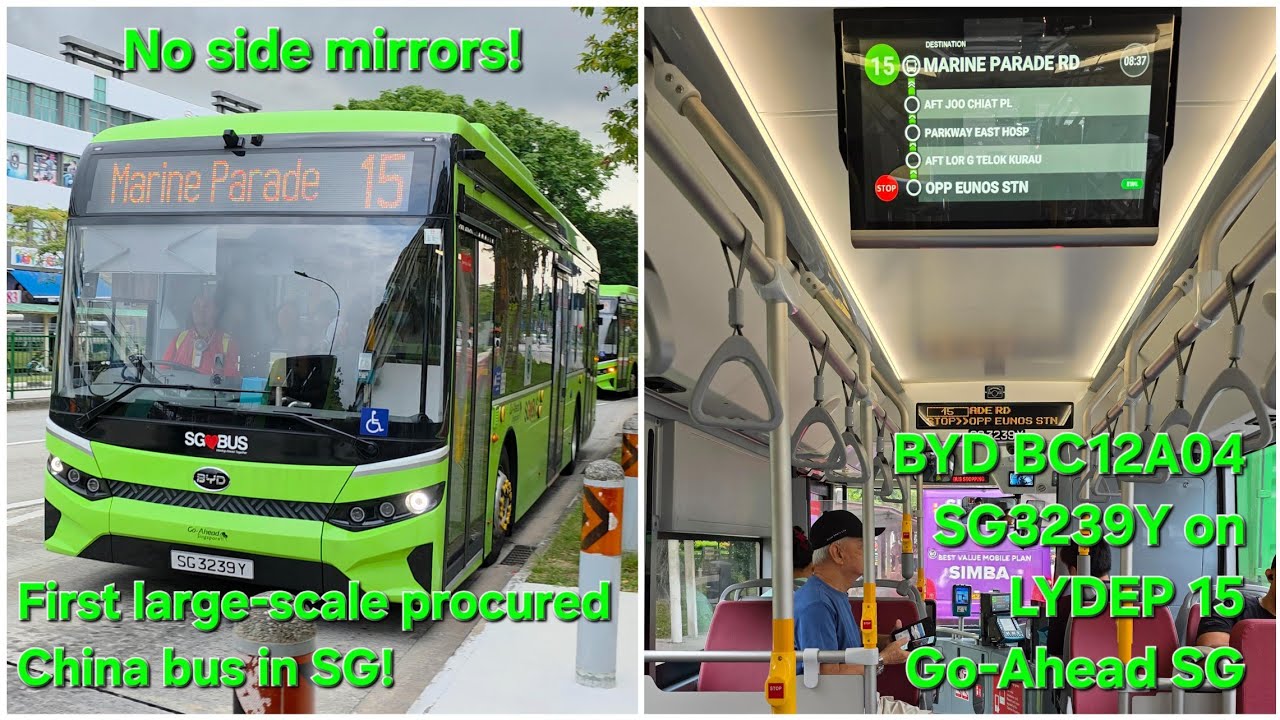 [Into the future!] BYD BC12A04 (SG3239Y) on Go-Ahead SG Svc 15 - YouTube