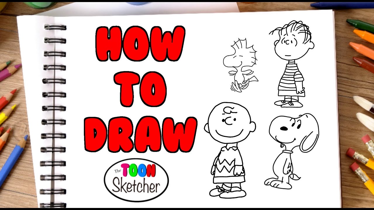 How To Draw Peanuts Characters - Speed Drawing - YouTube