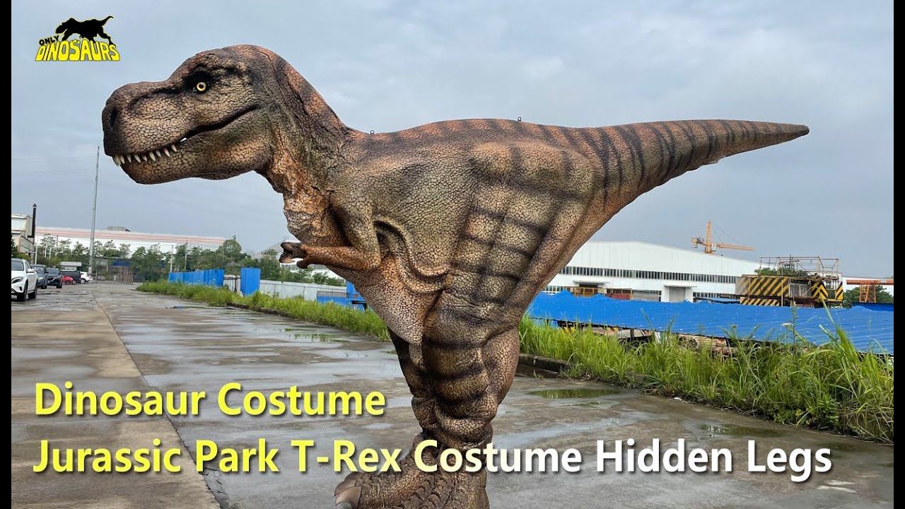 Jurassic Park T-Rex Costume Hidden Legs | Dinosaur Costume - YouTube