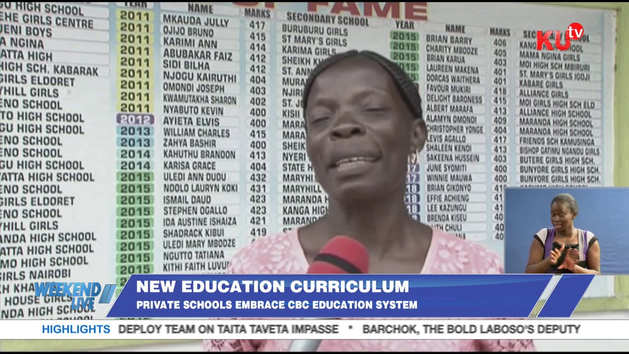 Private Schools Embrace Cbc Education System - YouTube