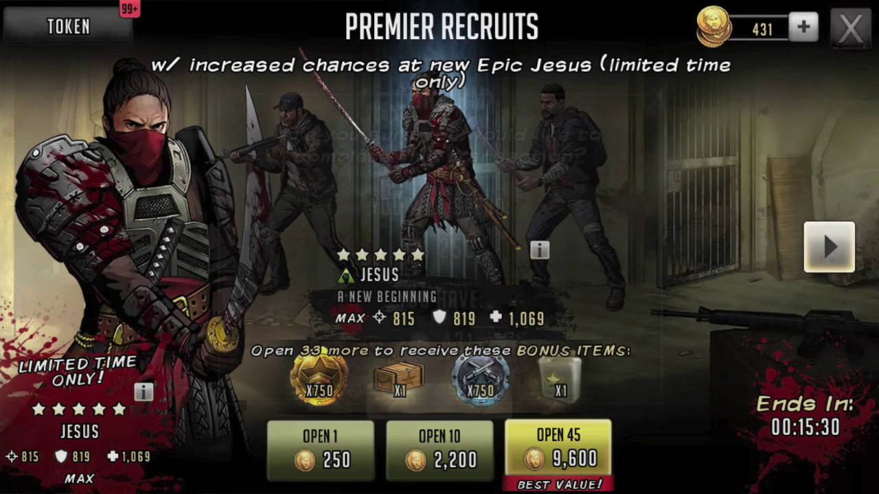 tWD: Road to Survival - Samurai Jesus - 1-10-1 Opening - YouTube