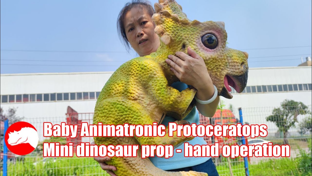 Baby Animatronic Protoceratops - Armed Mini Dinosaur Prop - YouTube