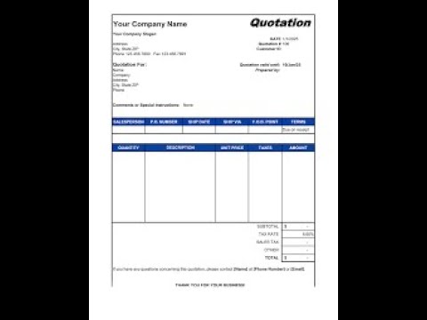 How to make quotation - YouTube