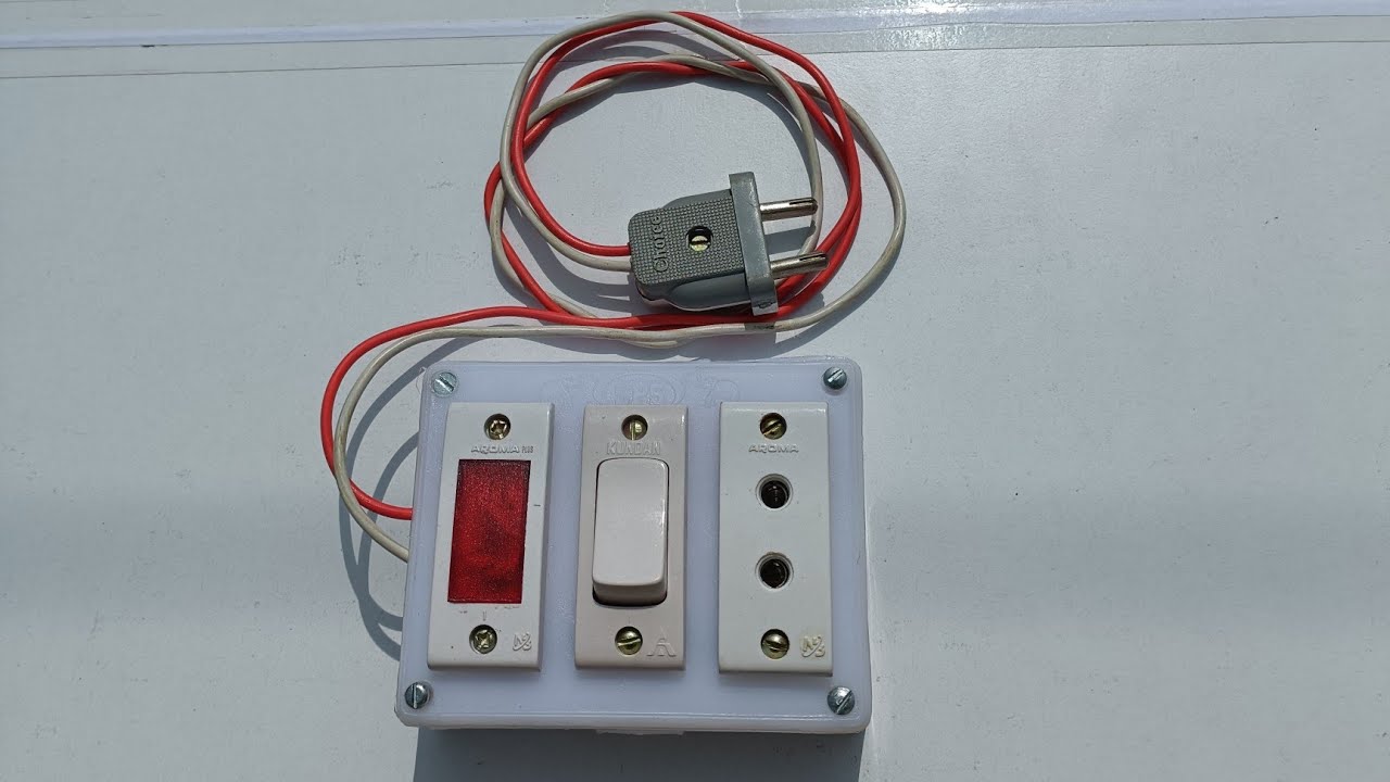 how to make a 1 indicator 1 switch 1 2pin socket board wiring ...