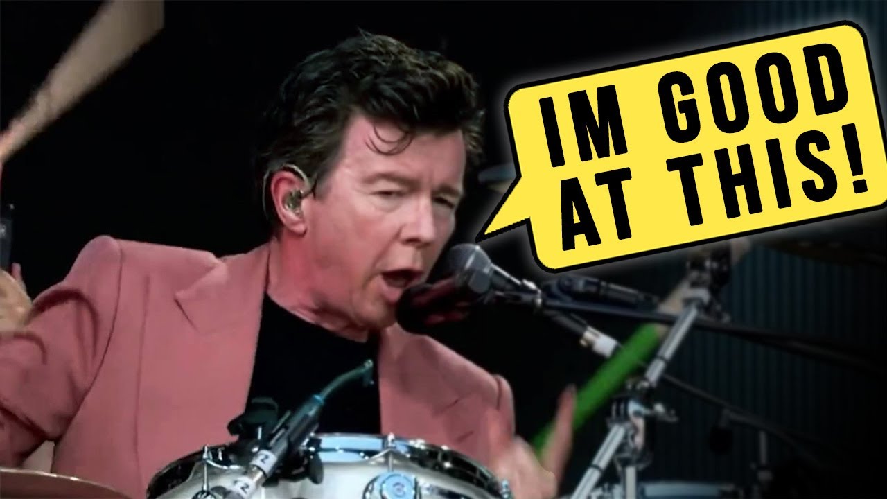 Rick Astley Drumming - REACTION - YouTube