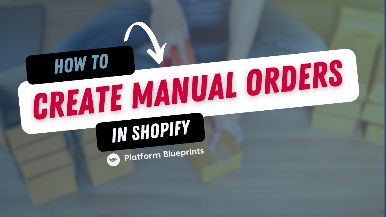 How to Create Manual Orders in Shopify (2024) - YouTube