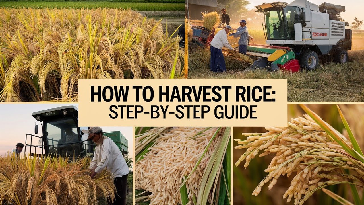 How to Harvest Rice: Step-by-Step Guide #RiceHarvesting#agriculture# ...