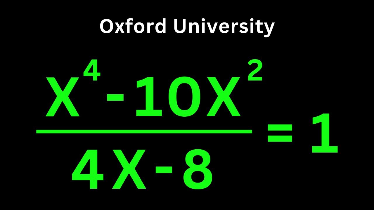 Oxford University | Can you solve this Algebra Problem? | Nice Solution ...