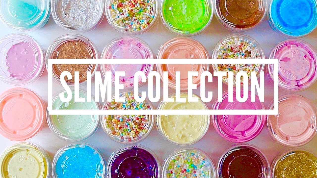 HUGE Slime Collection 2017 + ODDLY Satisfying Slime ASMR! - YouTube
