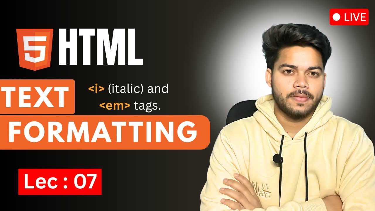 HTML Text Formatting: Difference Between "i" and "em" Tag | Study with ...