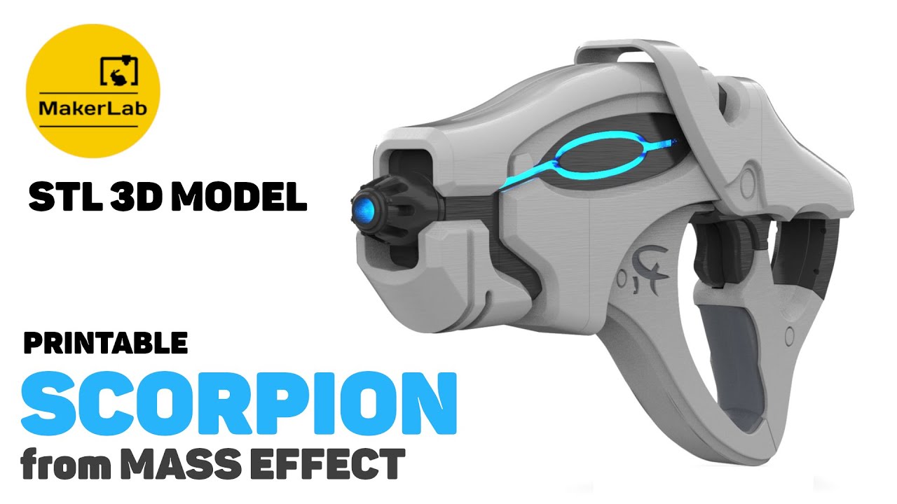Scorpion - Mass Effect - Printable 3d model - STL files - YouTube