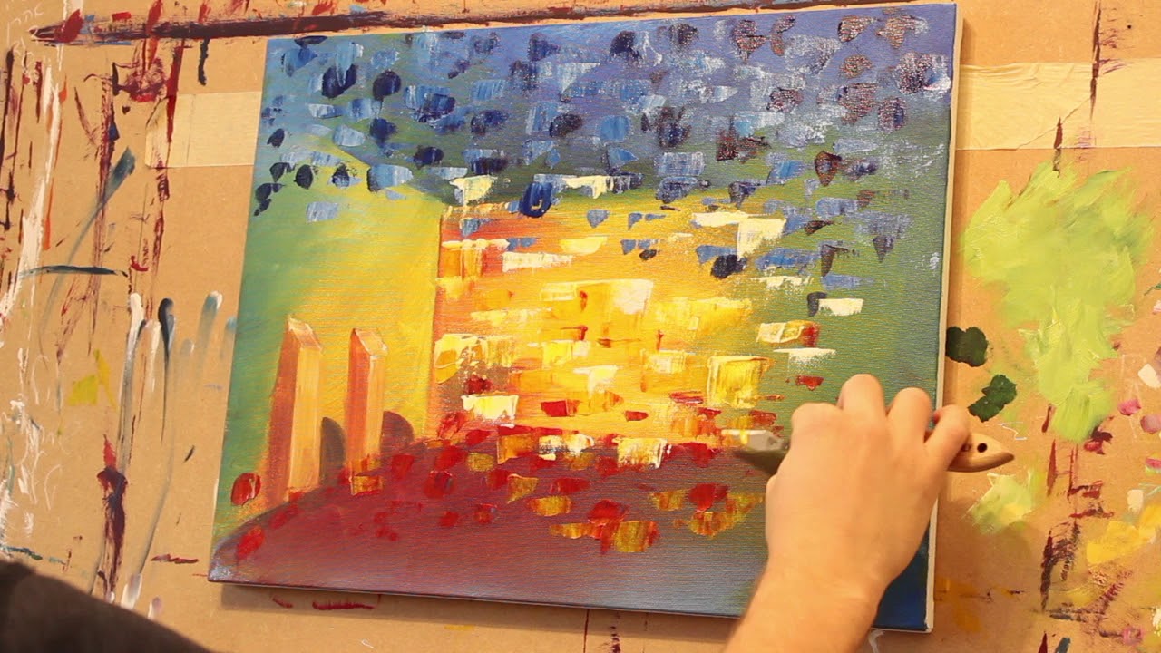 Painting Tutorial - How to paint the Western Wall (Kosel) - YouTube