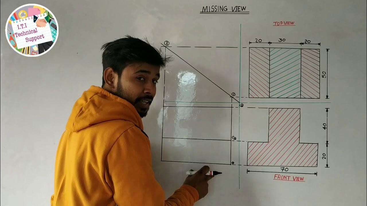 how to find missing view | Draw Missing View | missing views in engineering drawing - YouTube