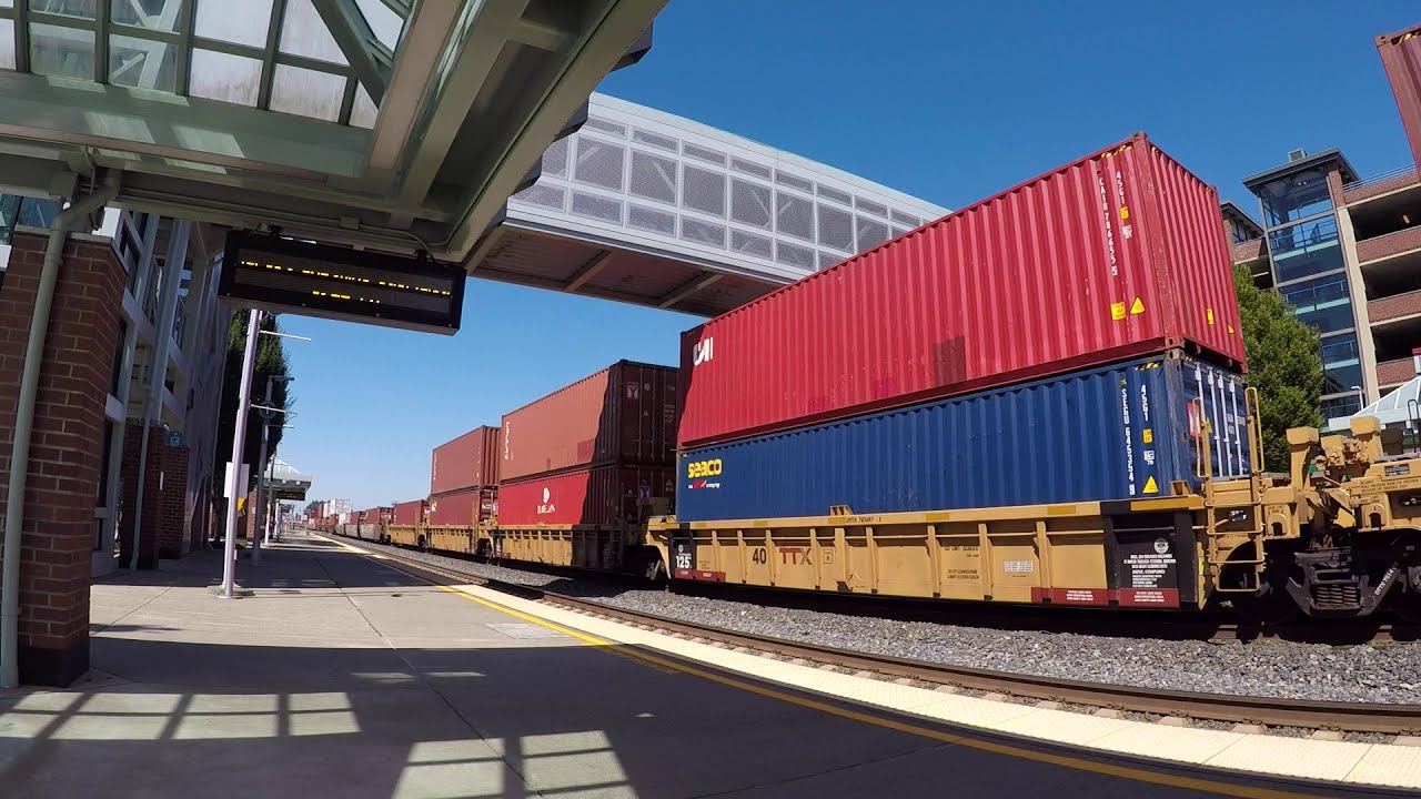 BNSF 6200 Southbound Intermodal Train In Auburn, Washington (7-20-2020 ...