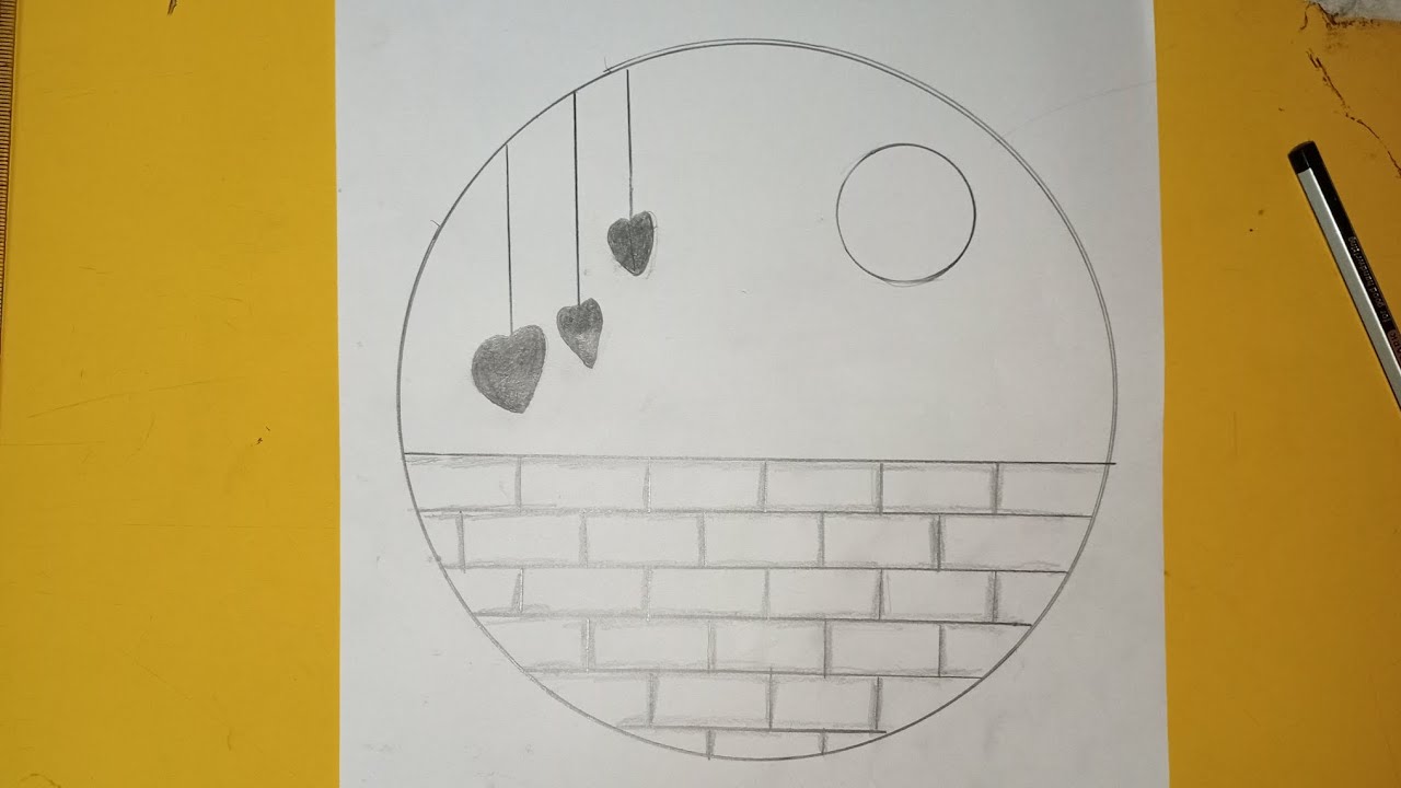 Easy circle scenery drawing || Circle drawing for beginners || Easy ...