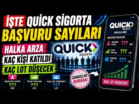İŞTE QUİCK SİGORTA BAŞVURU SAYILARI HALKA ARZA KAÇ KİŞİ KATILDI KAÇ LOT DÜŞECEK #quick 