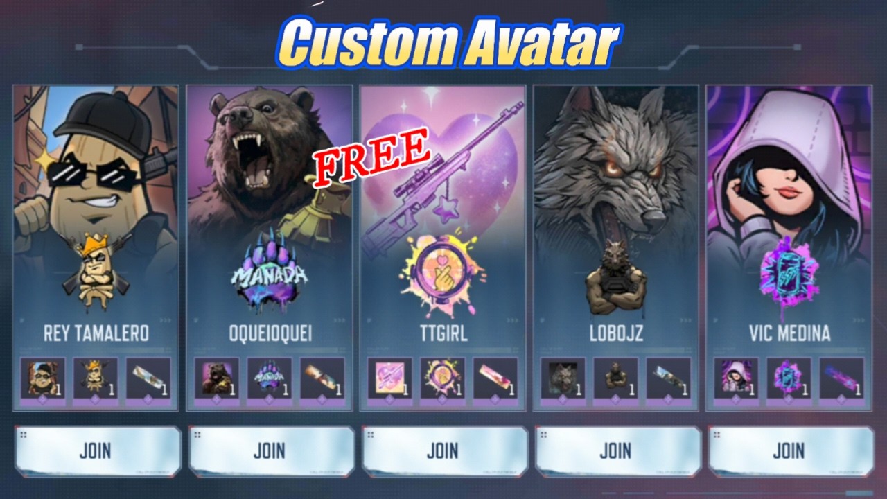 Get Free Custom Avatars from Creators in Together We Rise on COD Mobile ...