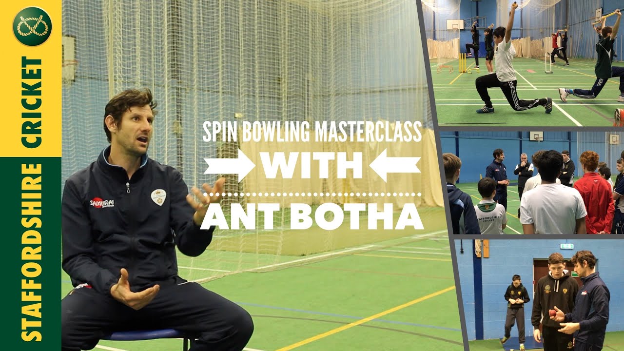 Staffordshire Cricket's Spin Bowling Master Class With Ant Botha - YouTube