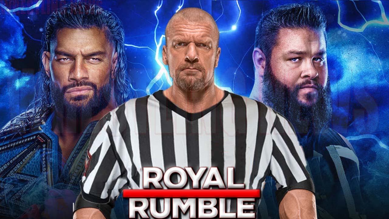Roman Reigns vs Kevin Owens Triple h Special Guest referee Royal Rumble ...
