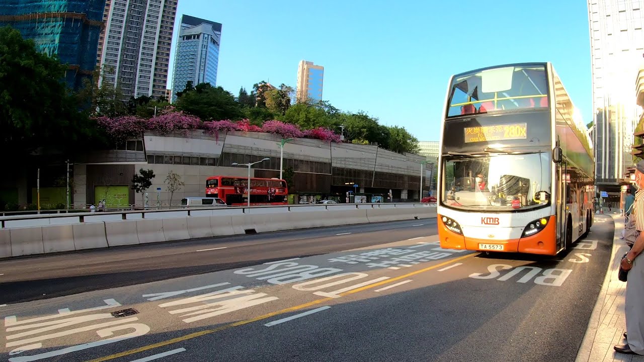 Hong Kong Bus KMB TA5573 @ 280X 前面展望九龍巴士 Dennis Enviro 500 尖沙咀東 - 沙田市中心 ...
