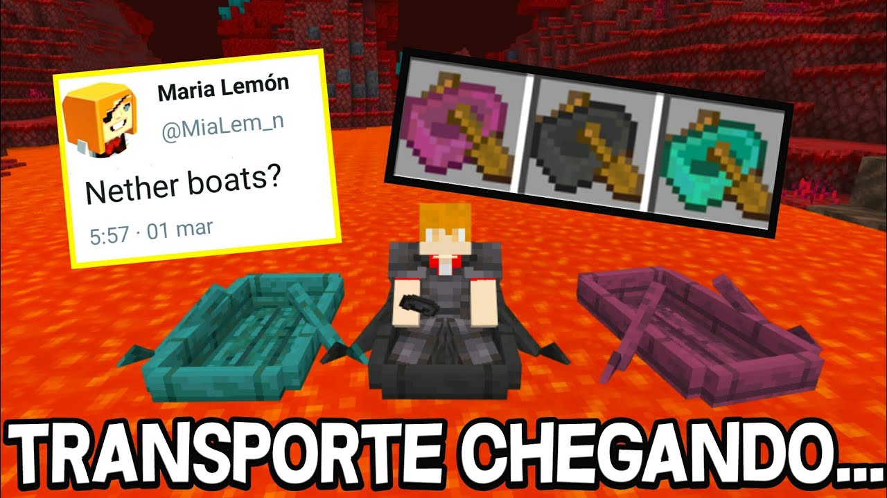 NOVOS BARCOS VÃO SER ADICIONADOS AO MINECRAFT NETHER UPDATE | Minecraft ...